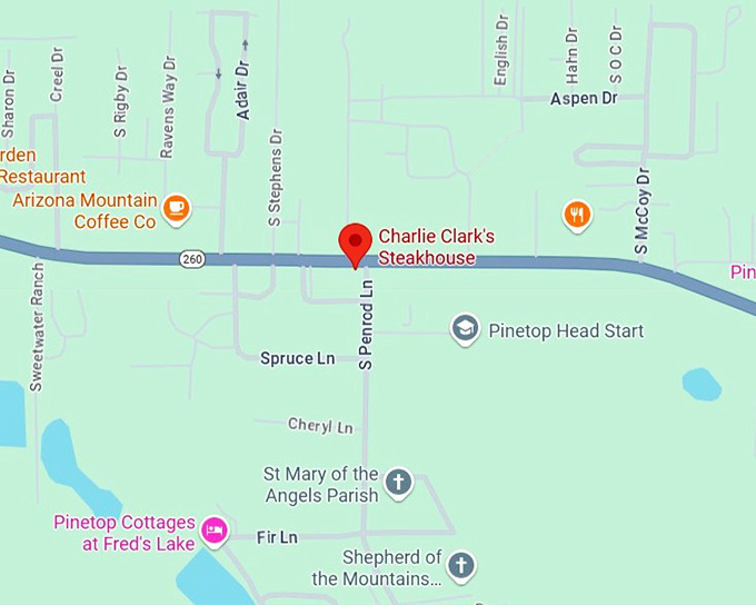 16. charlie clark's steakhouse map