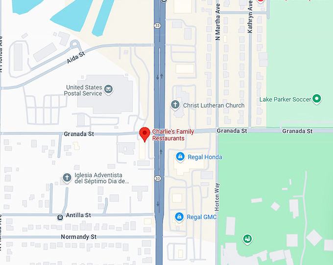 16. charlie's family restaurants map