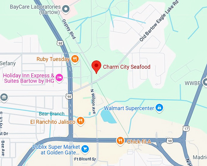 16. charm city seafood map