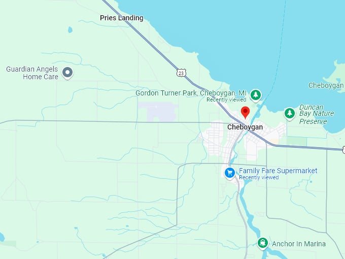 16. cheboygan map