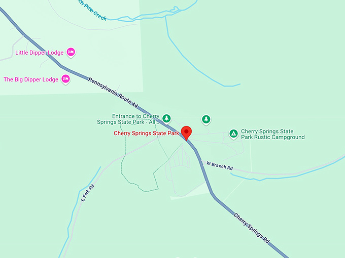 16. cherry springs state park map