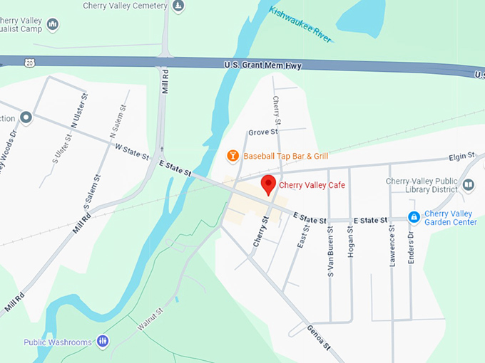 16. cherry valley cafe map