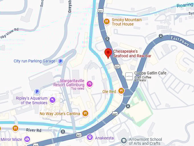 16. chesapeake's seafood and raw bar map
