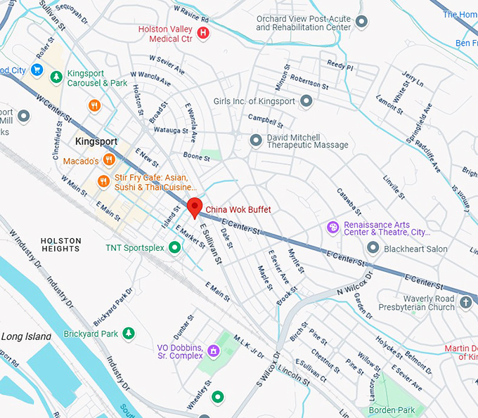 16. china wok buffet map