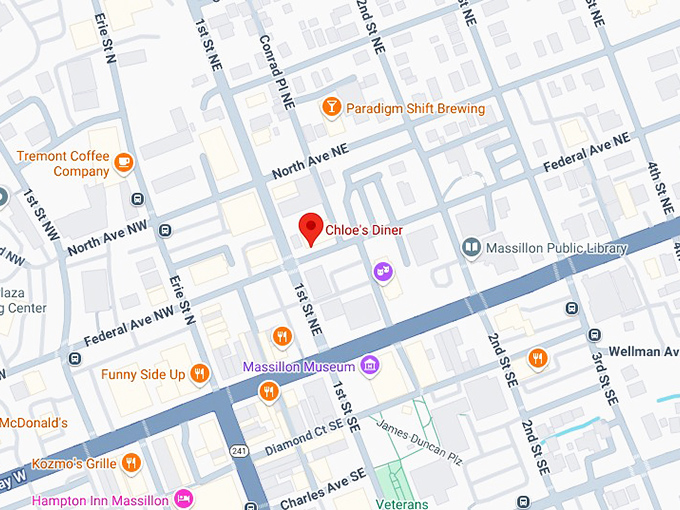 16. chloe&rsquo;s diner map