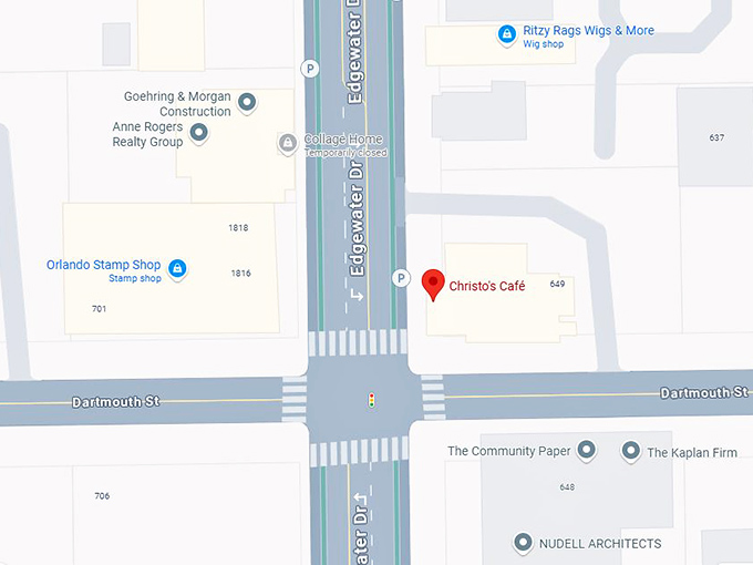 16. christo's cafe' map