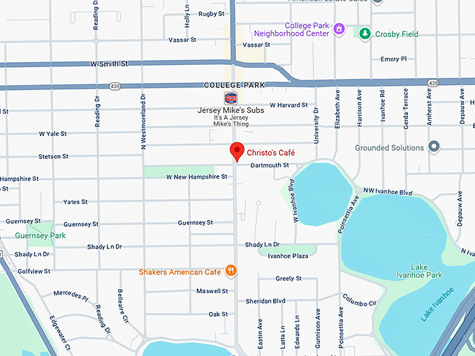 16. christo's caf&eacute; map
