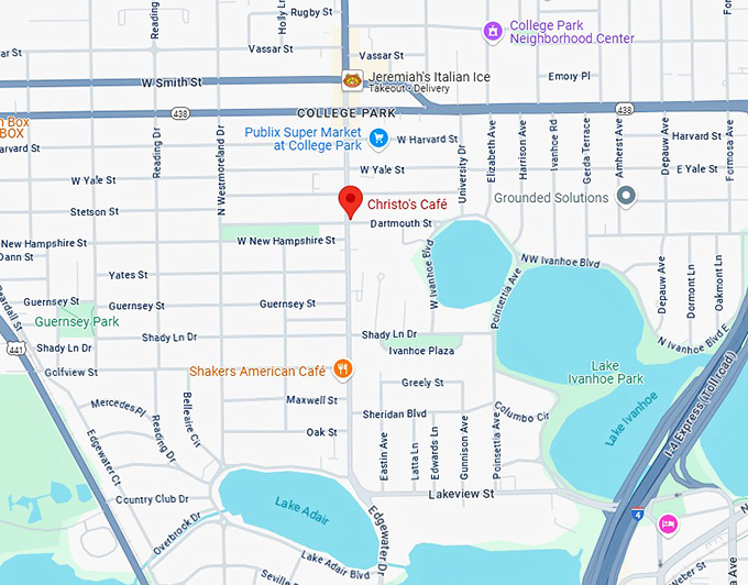 16. christo's caf&eacute; map
