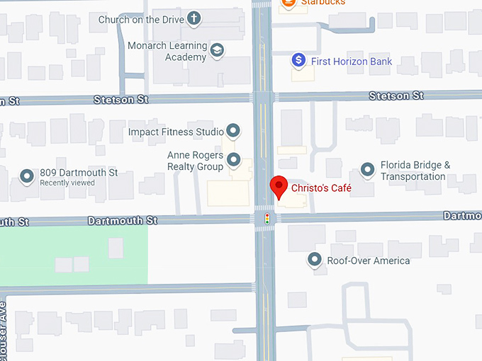 16. christo's caf&eacute; map