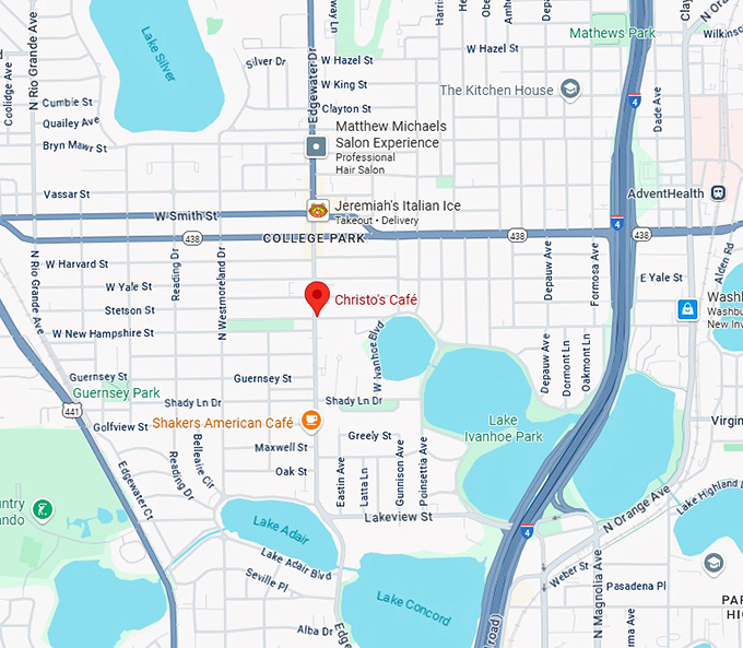 16. christo's caf&eacute; map