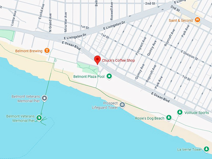 chuck&rsquo;s coffee shop map