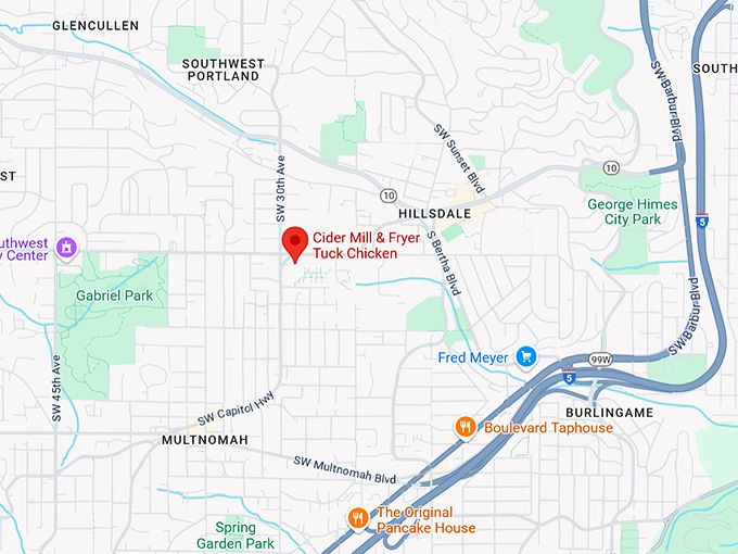 16. cider mill & fryer tuck chicken map