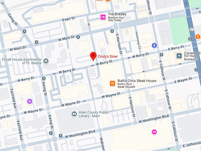 16. cindy&rsquo;s diner map