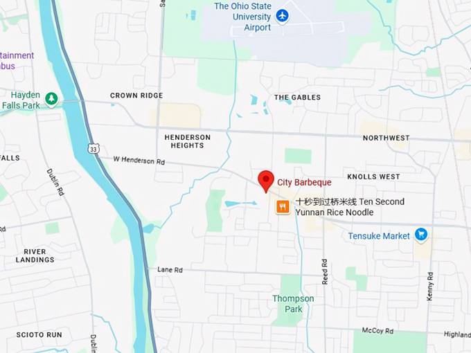 16. city barbeque map