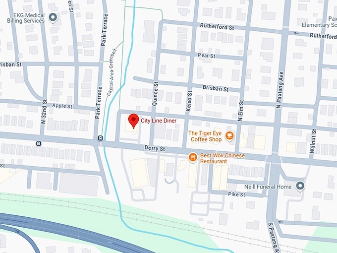 16. city line diner map