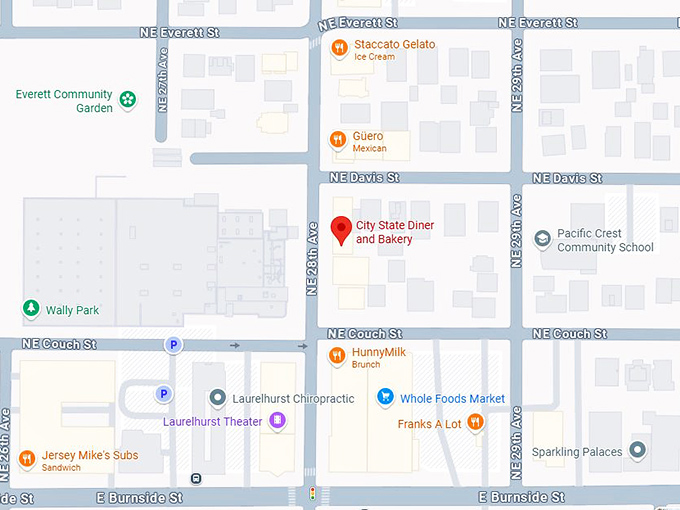 16. city state diner & bakery map