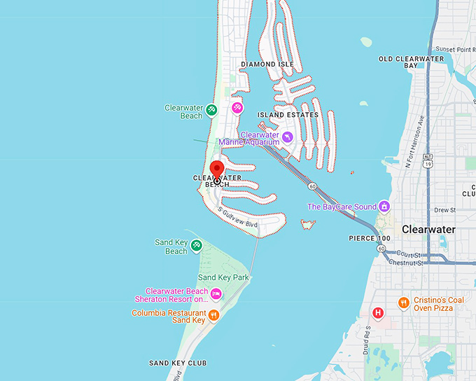 16. clearwater beach map