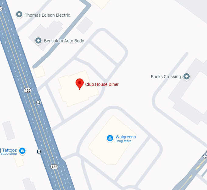 16. club house diner map