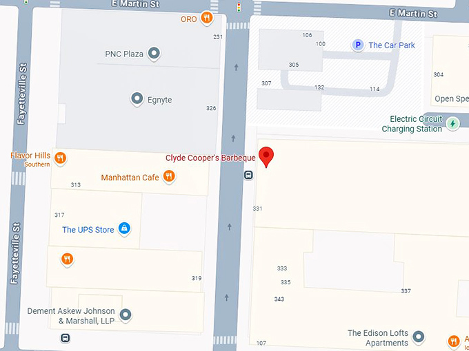 16. clyde cooper's barbeque map