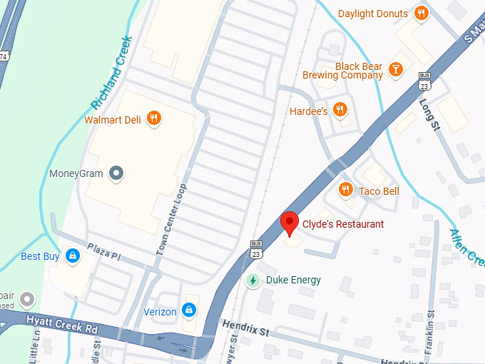 16. clyde's restaurant map