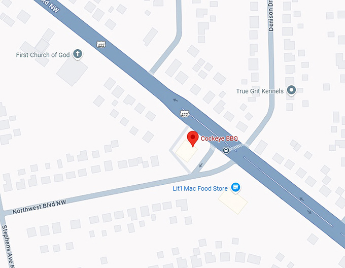 16. cockeye bbq map