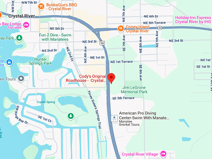 16. cody's original roadhouse crystal river map