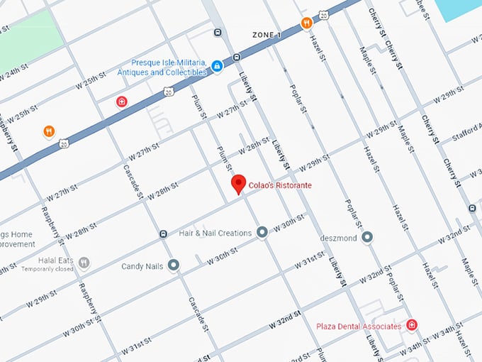 16. colao's ristorante map