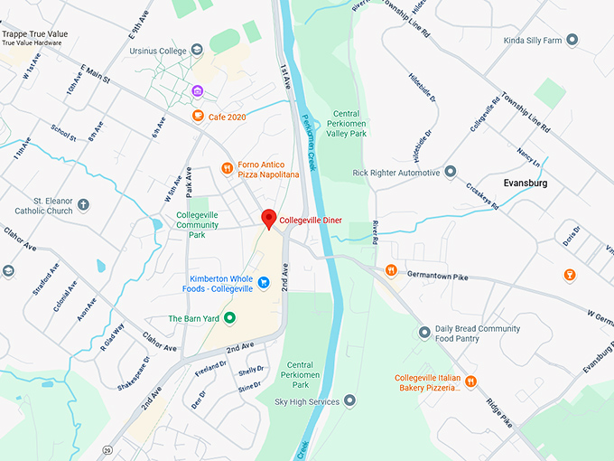 16. collegeville diner map