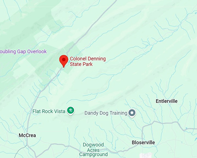 16. colonel denning state park map