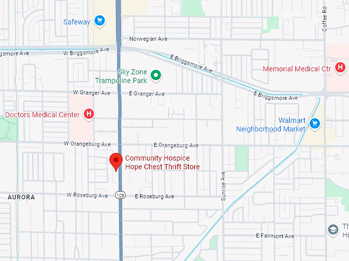 16. community hospice hope chest thrift store map