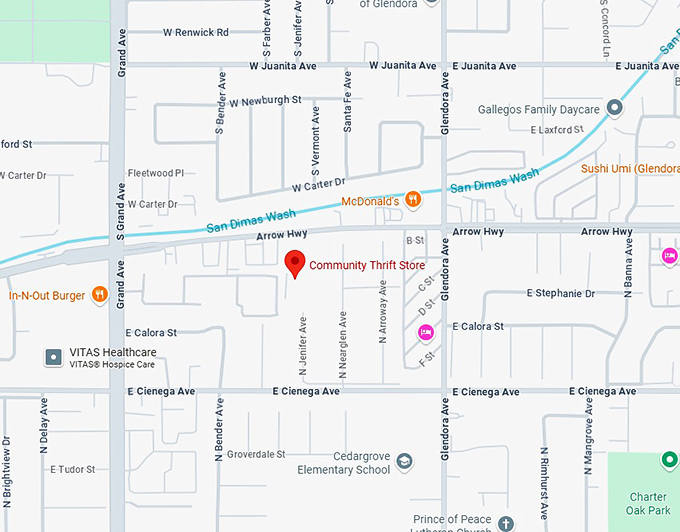 16. community thrift store map