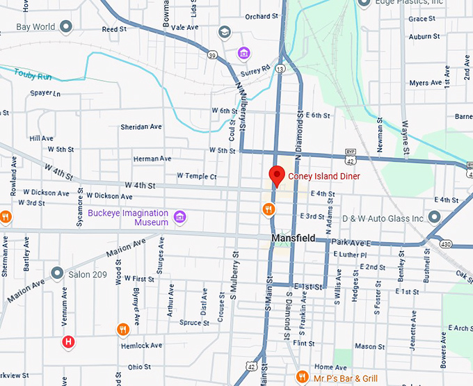 16. coney island diner map