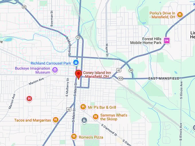 16. coney island inn mansfield, oh map