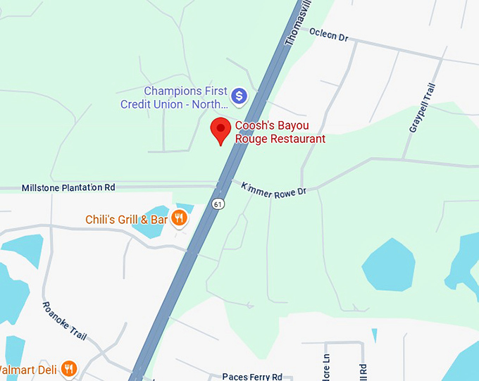 16. coosh's bayou rouge restaurant map