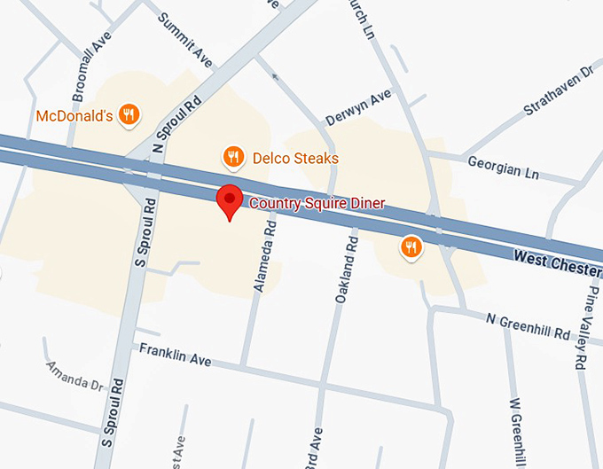 16. country squire diner map