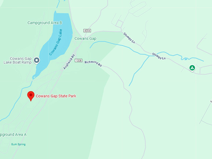 16. cowans gap state park map