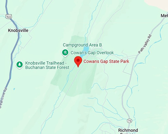 16. cowans gap state park map