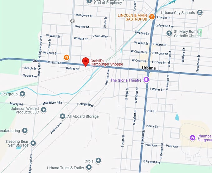 16. crabill's hamburger shoppe map