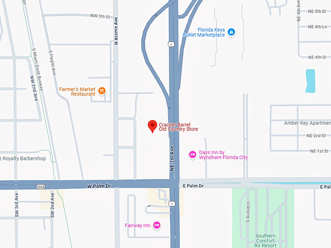 16. cracker barrel old country store map