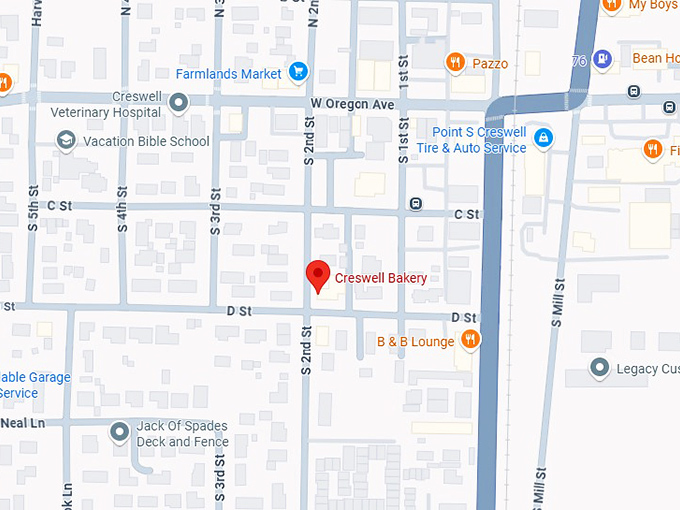 16. creswell bakery map