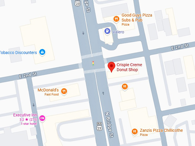 16. crispie creme donut shop map