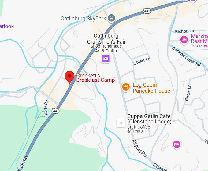 16. crockett's breakfast camp map