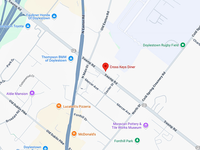 16. cross keys diner map