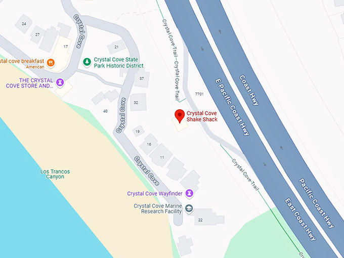 16. crystal cove shake shack map