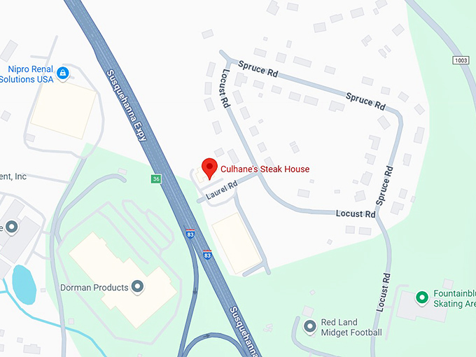 16. culhane's steak house map