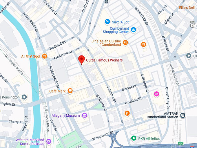 16. curtis famous weiners map