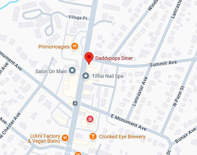 16. daddypops diner map