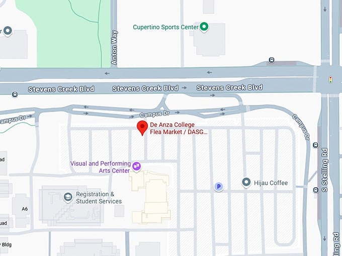 de anza college flea market map