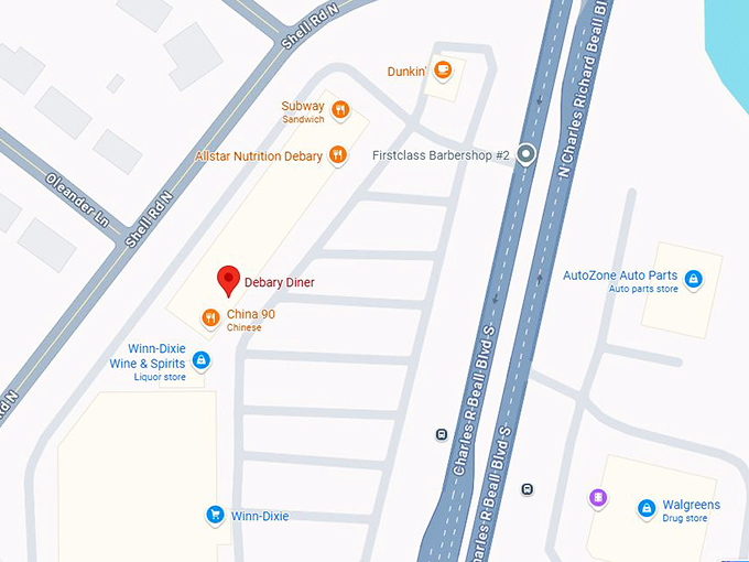 16. debary diner map