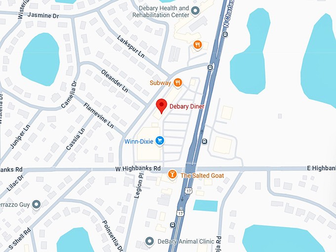 16. debary diner map